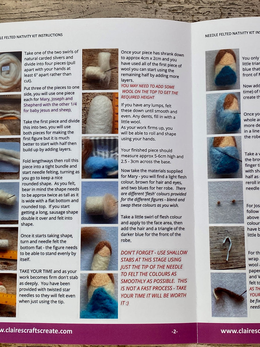 PDF Download - Instructions How to Needle Felt The Nativity Scene for ...