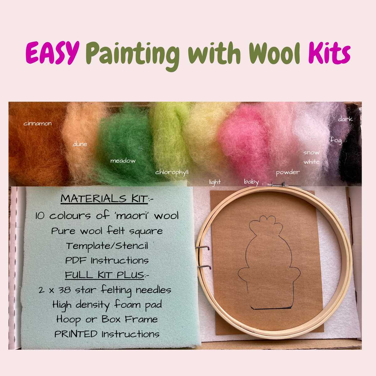 NEW...EASY Painting with Wool Kits – Felt Wildly