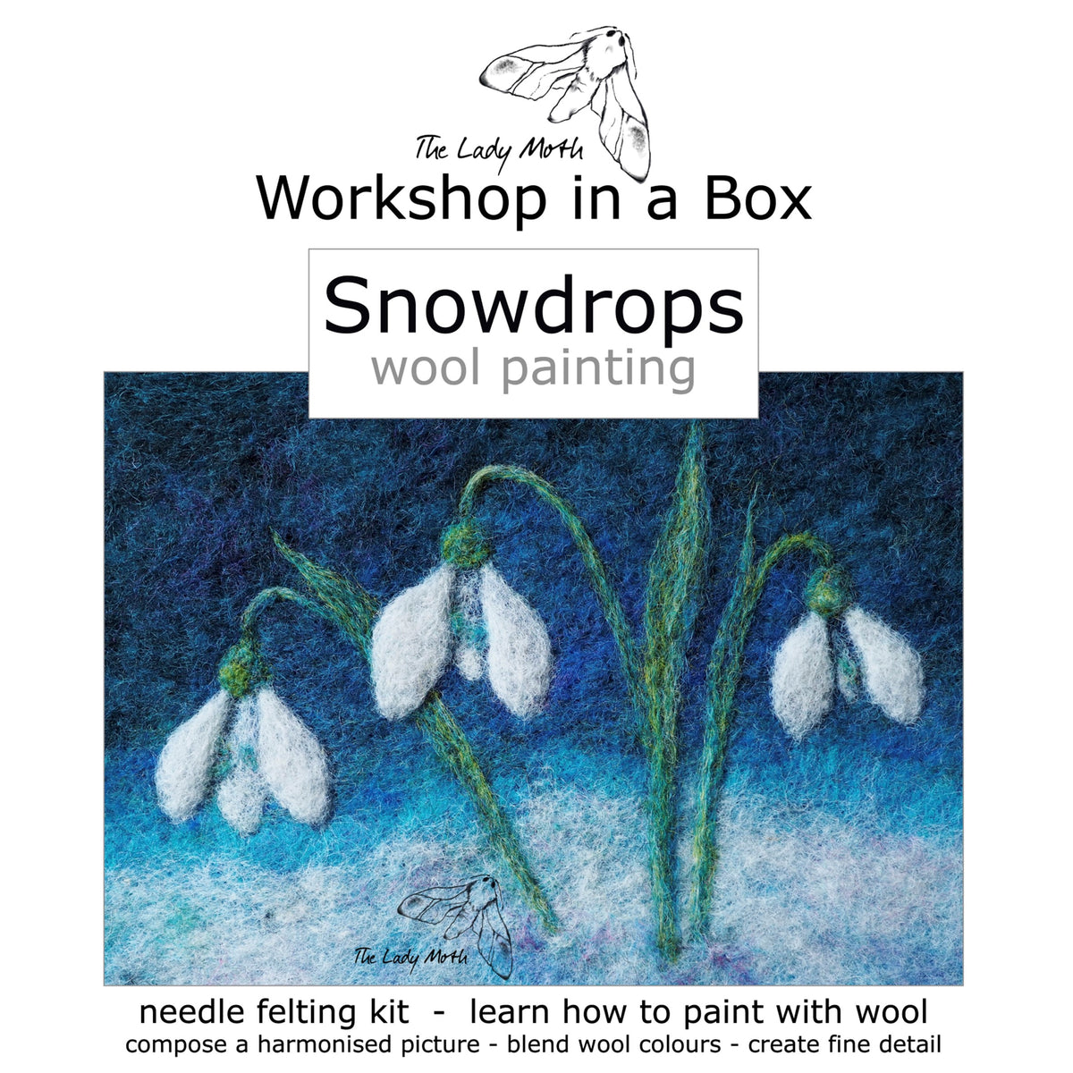 Workshop in a Box - Needle Felted Snowdrops by The Lady Moth. – Felt Wildly