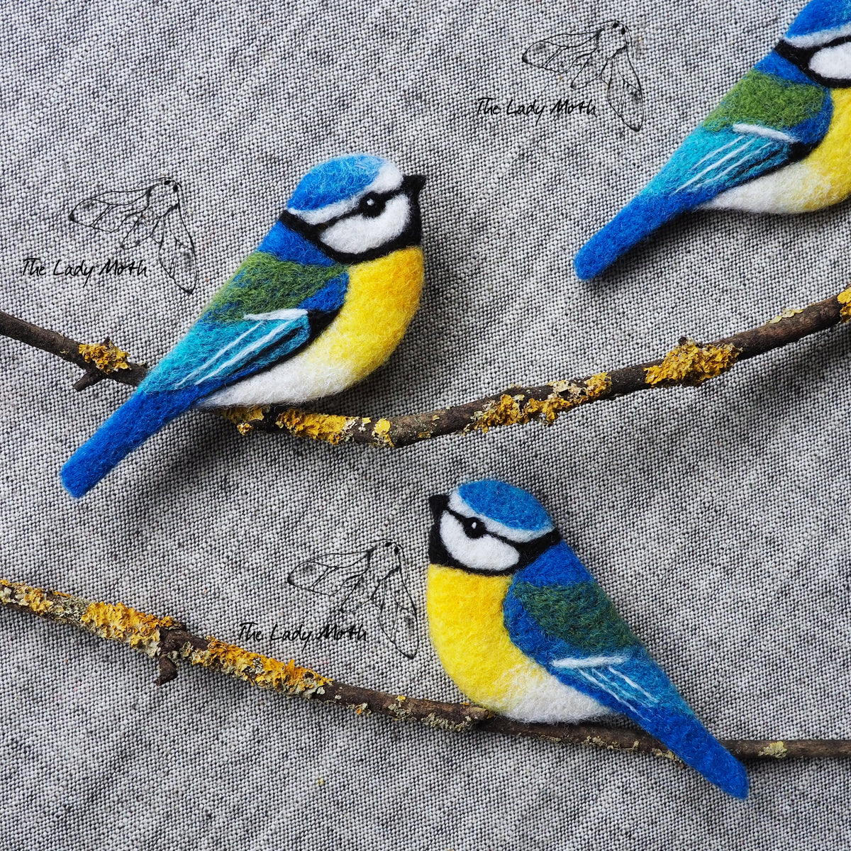 Online Video Tutorial - Needle Felted Blue Tit Brooch by The Lady Moth ...