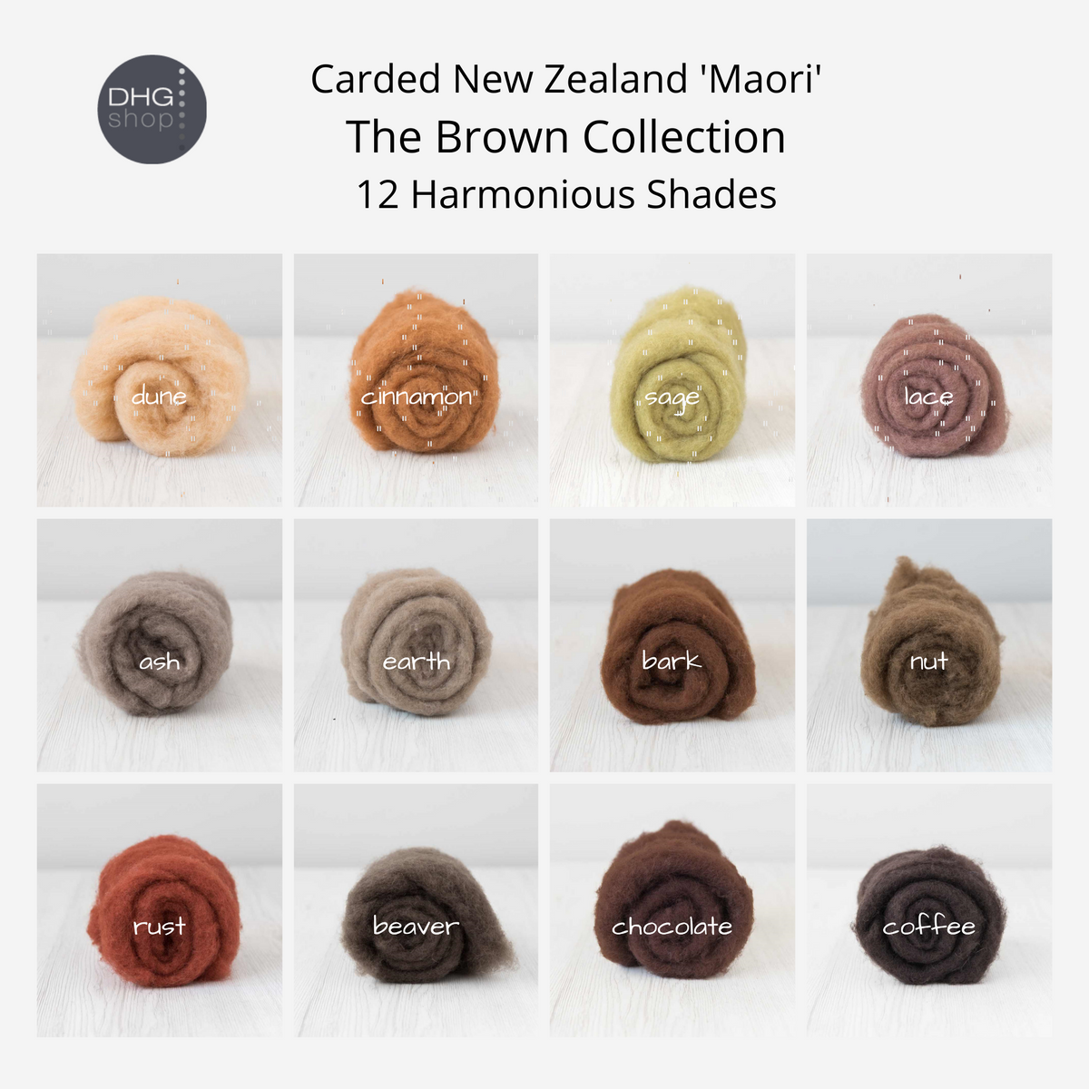 The Ultimate MINI BATTS Collection Carded New Zealand Wool DHG 'Maori ...