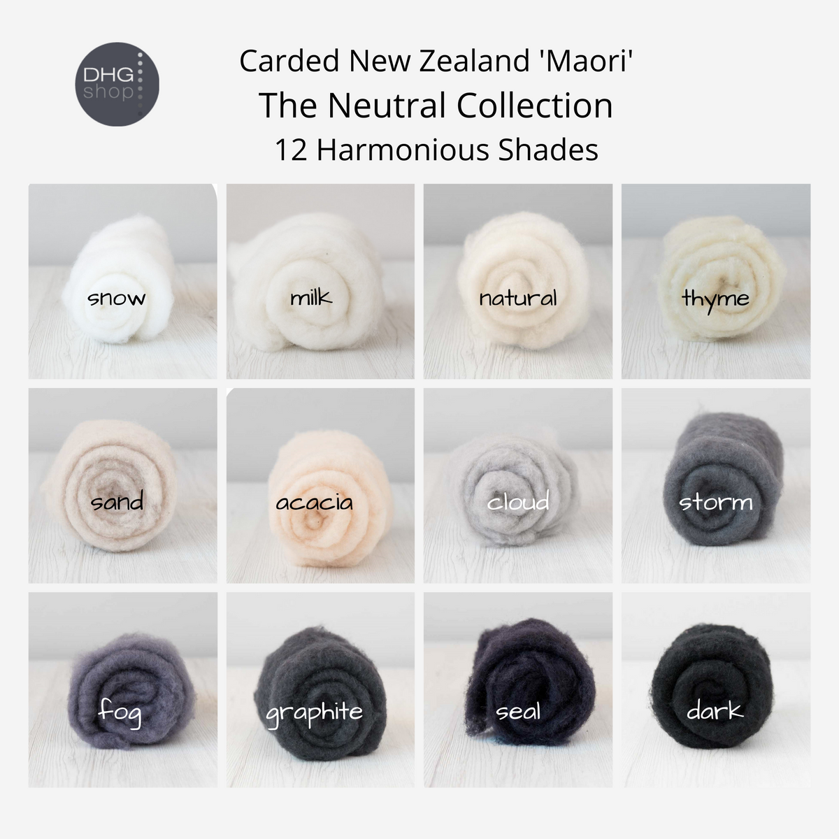 The Ultimate MINI BATTS Collection Carded New Zealand Wool DHG 'Maori ...