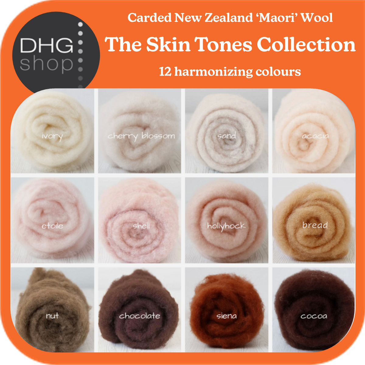 The Skin Tones Collection - Carded New Zealand Wool DHG 'Maori' Batts ...