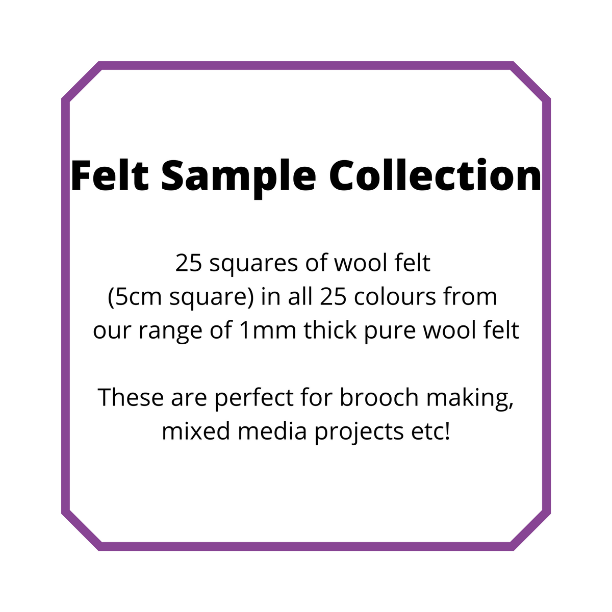 Sample Collection - 2" squares of all colours from our 1mm Wool Felt C ...